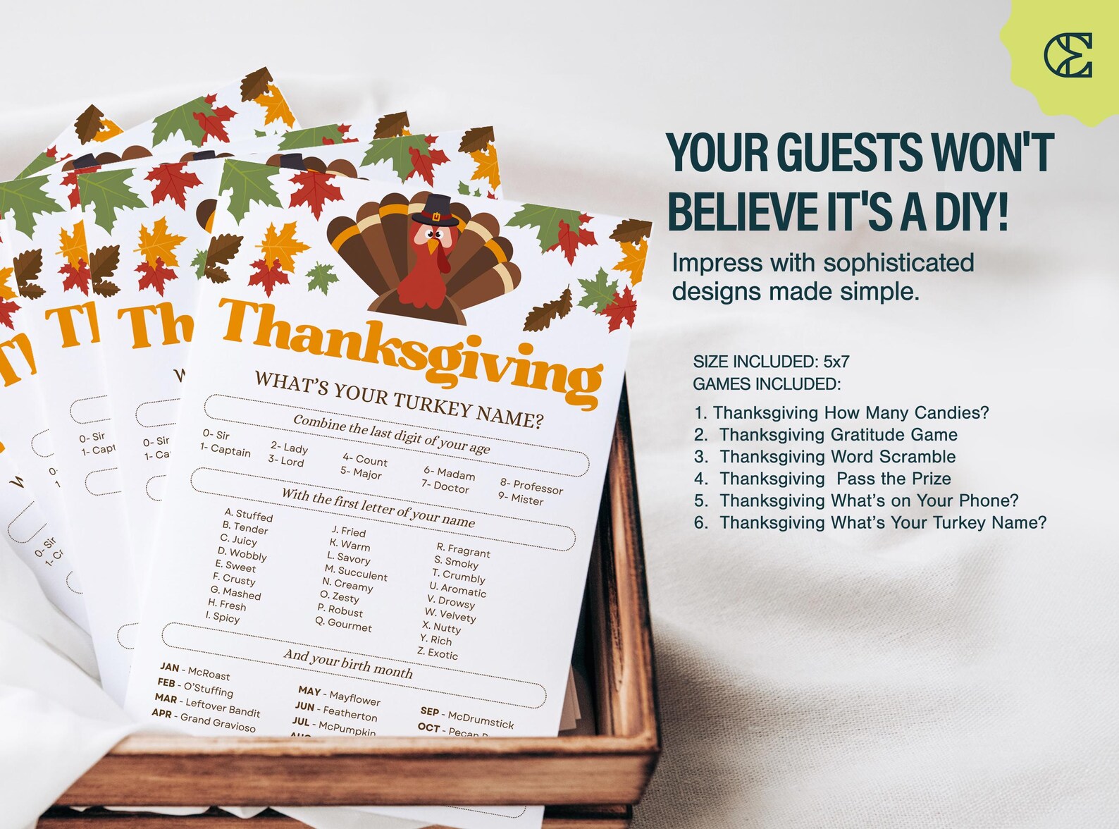 Printable Thanksgiving What's Your Turkey Name Game, Printable Games ...