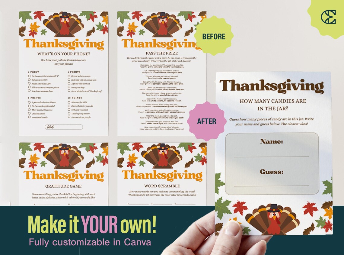 Printable Thanksgiving What's Your Turkey Name Game, Printable Games ...