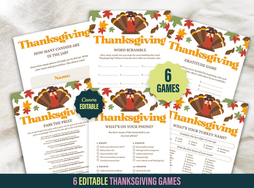Printable Thanksgiving What's Your Turkey Name Game, Printable Games ...
