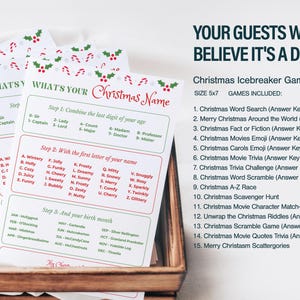 Christmas Game Bundle Printable Trivia Games, Canva Templates Christmas ...