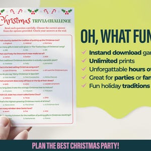 Christmas Game Bundle Printable Trivia Games, Canva Templates Christmas ...