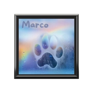 Rainbow Bridge Memorial Box Custom Pet Name Keepsake Box Pet Memory Box ...