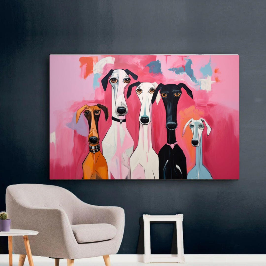 Pink Dog Art Print - Boss Babes Dog Art - Original Design - Pink Poster ...