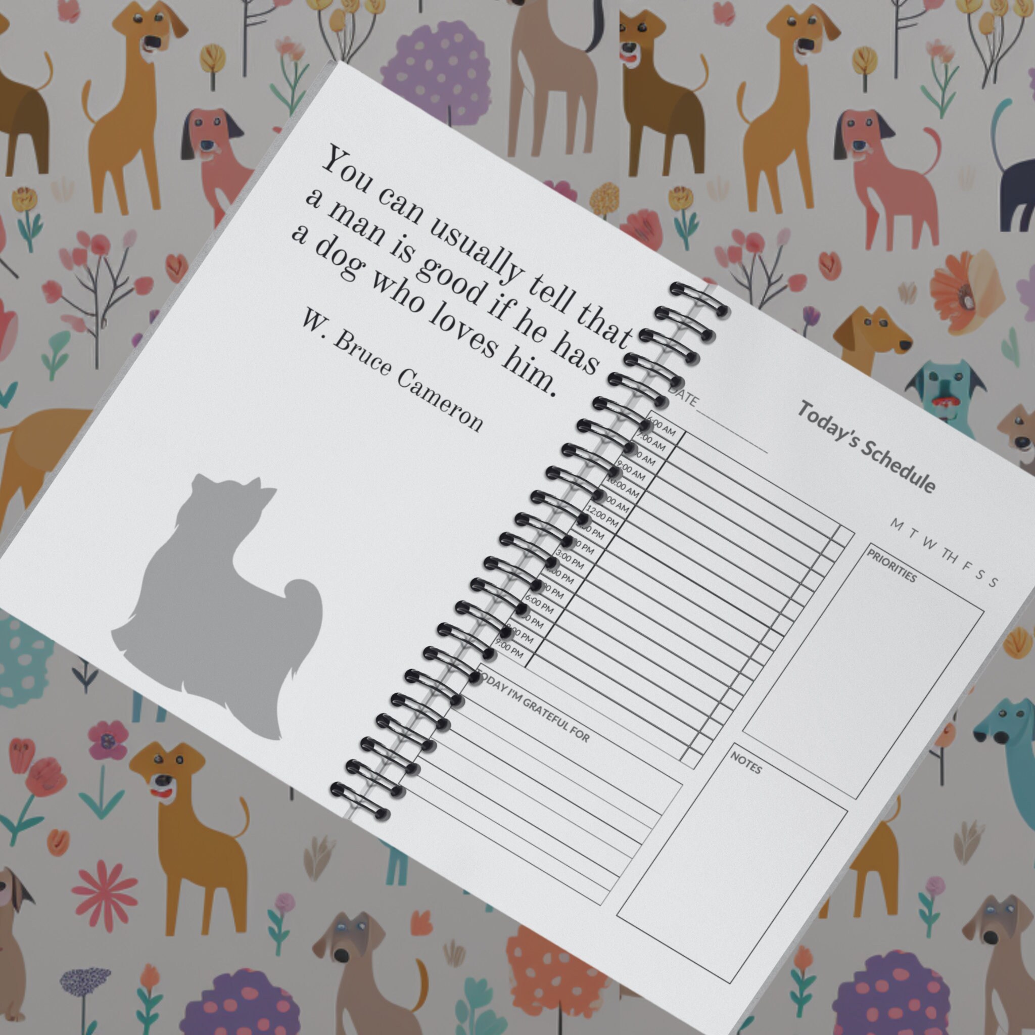 Dog Mom Daily Planner - Colorful Dog Mom Journal - Dog Daily Planner ...