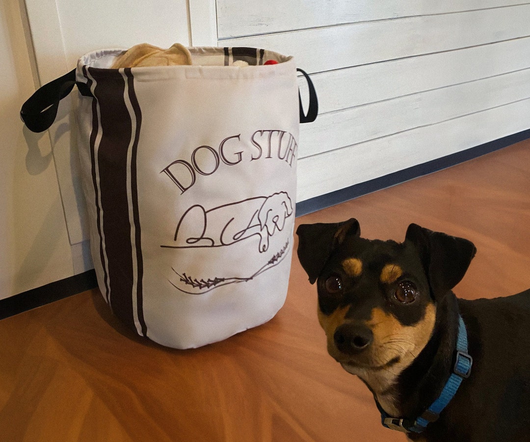 Dog Storage Basket Personalized Farmhouse Style Portable Dog Storage or ...