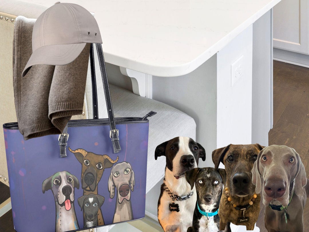 Bag Inspired by Your Dogs Custom Dog Characters Durable Handbag With ...