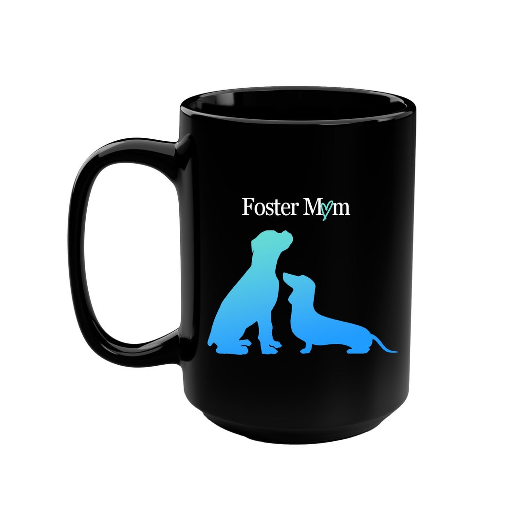Custom Foster Mom Dog Silhouette Ceramic 15 Ounce Coffee Mug - Etsy