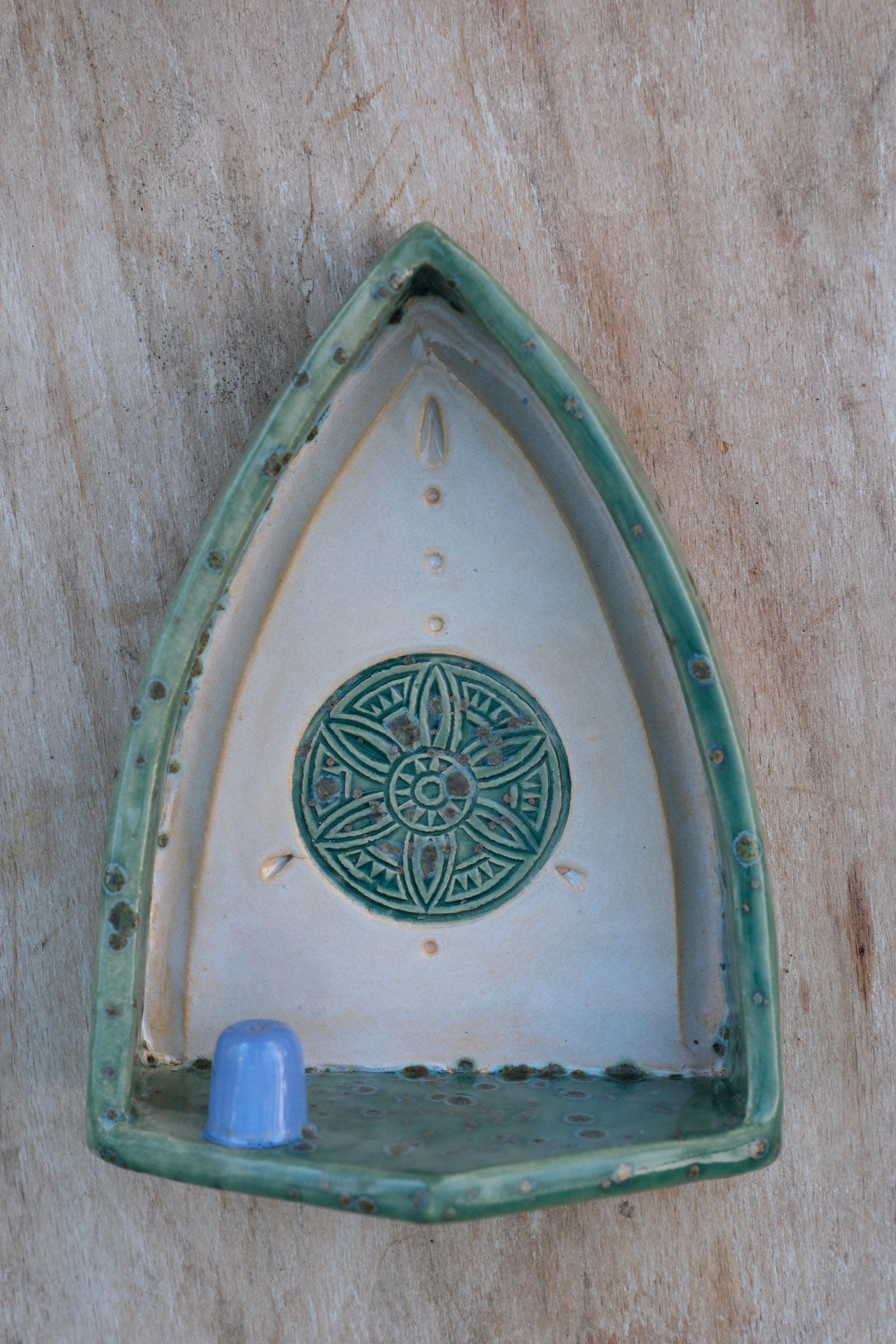 Home Clay Altar / Shrine / Temple Moon Shelf Wall Ceramic Decor Witch ...