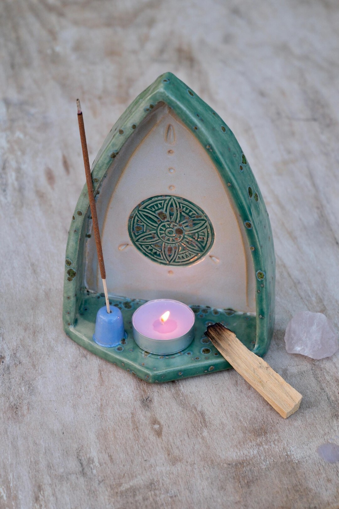 Handmade Clay Altar: Ceramic Witch Incense Candle Holder - Etsy