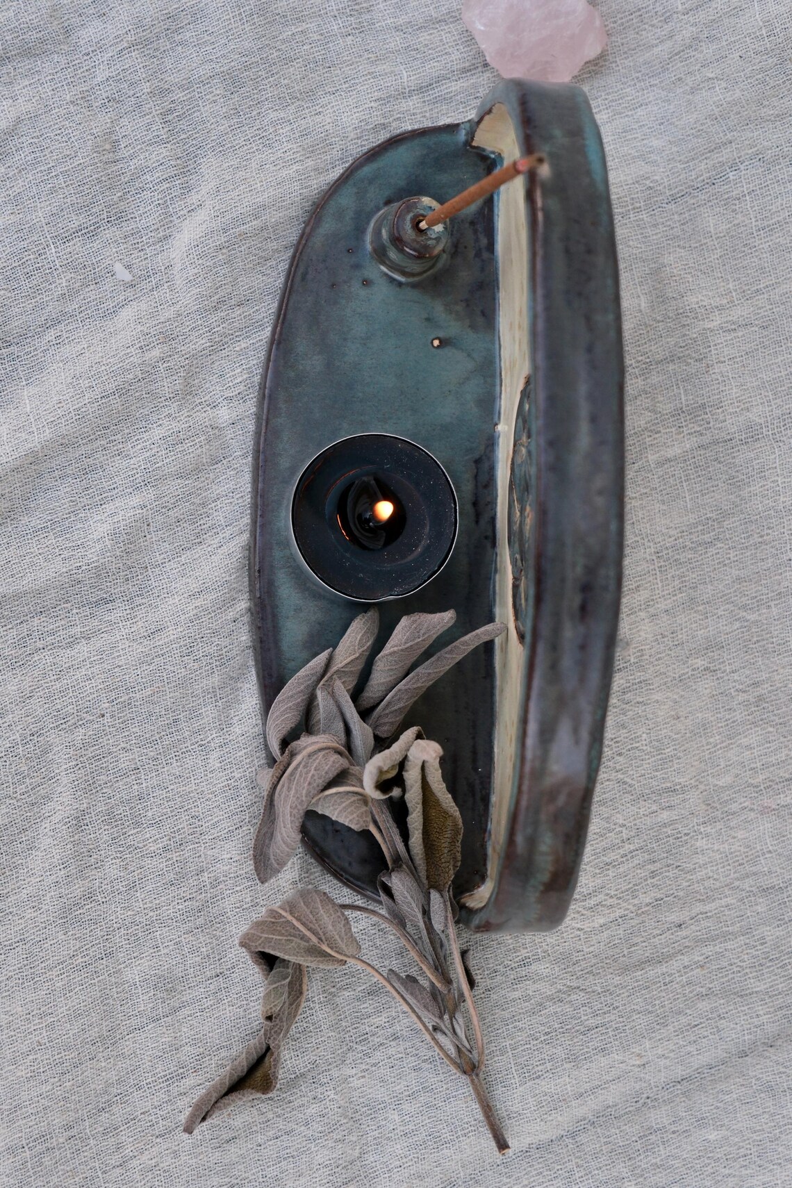 Home Clay Altar / Shrine / Temple Flower of Life Shelf Wall Ceramic ...