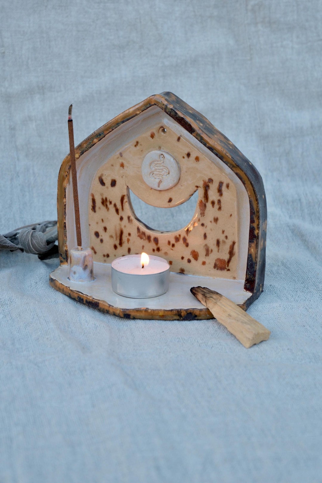 Home Clay Altar / Shrine / Temple Flower of Life Shelf Wall Ceramic ...