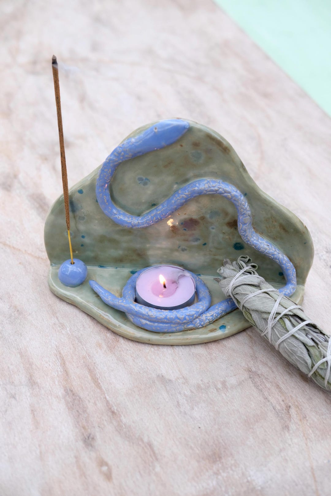 Clay Altar / Shrine / Temple Shelf Wall Ceramic Home Decor Snake ...