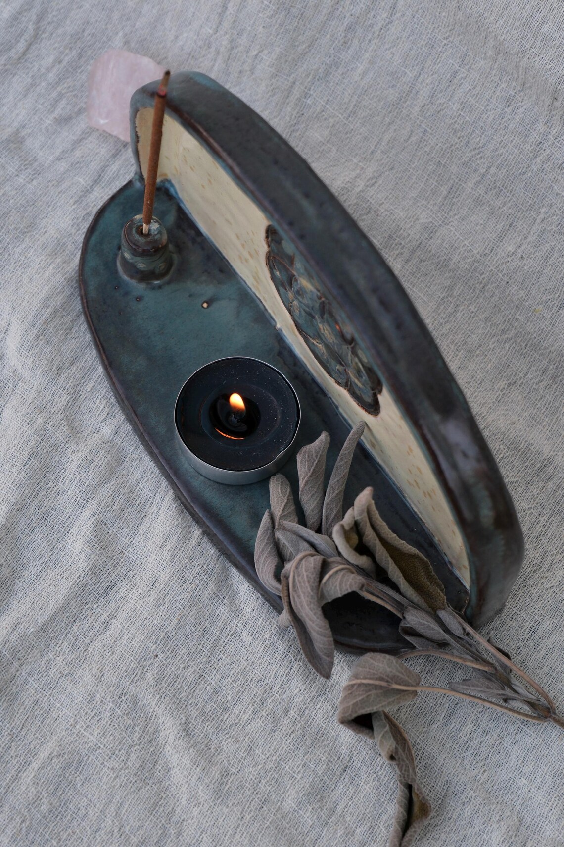 Home Clay Altar / Shrine / Temple Flower of Life Shelf Wall Ceramic ...