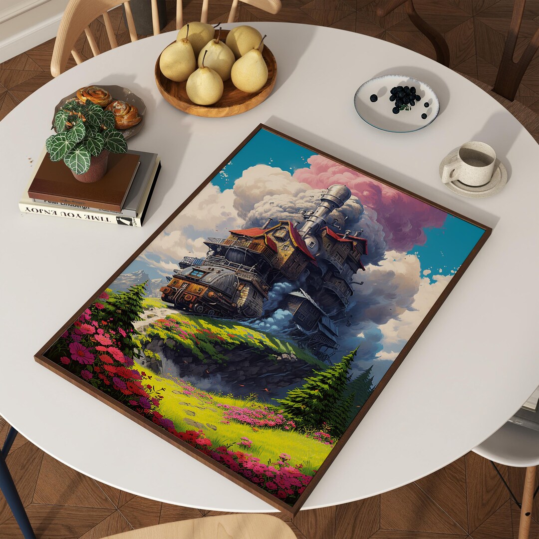 Howl's Moving Castle Print, Ghibli Inspired Art (digital Download) - Etsy