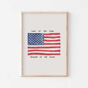 1776 Land of the Free American Flag Print (digital Download) - Etsy