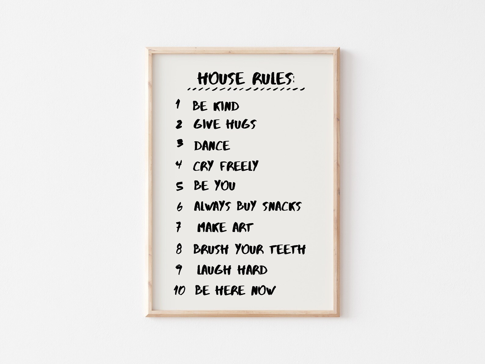 House Rules Print, Trendy Dorm Room Poster, Aesthetic Apartment Decor ...