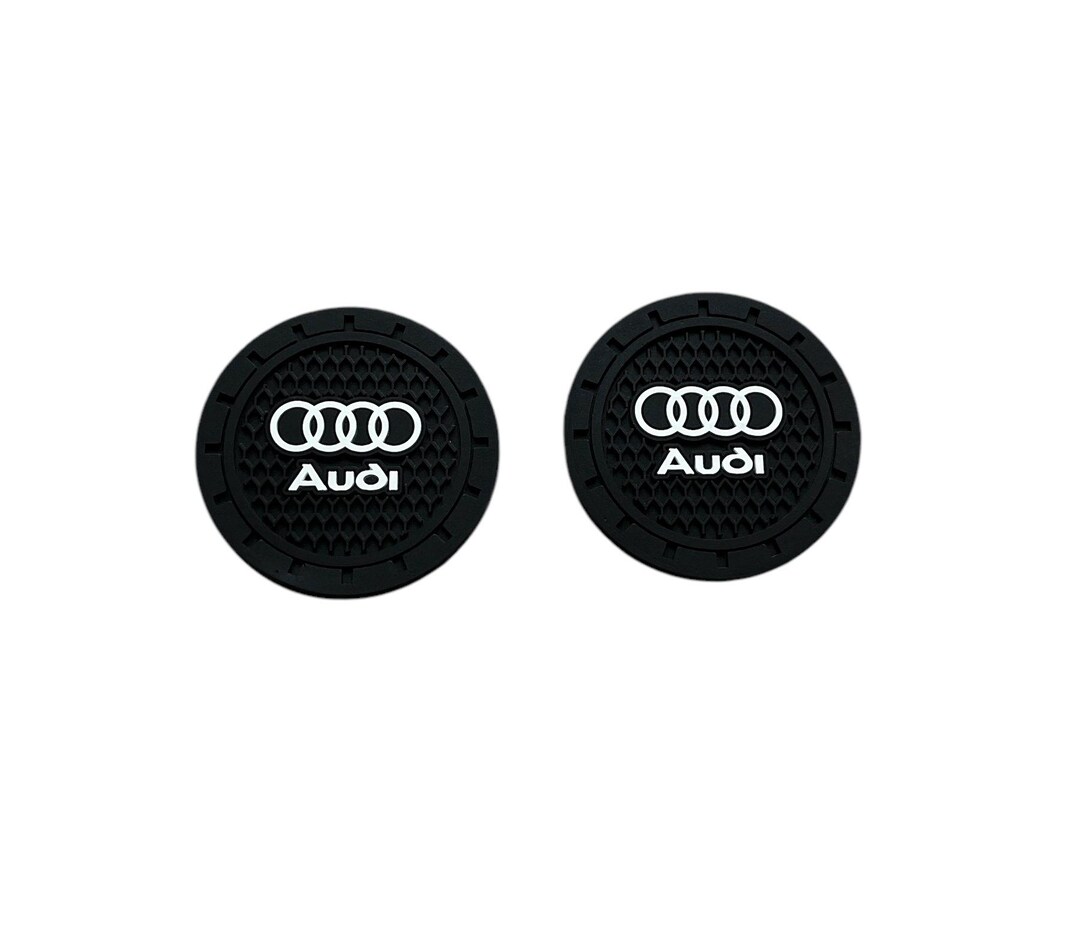 Audi (2 Pc) Car Cup Holder Mat Pad Silicone Coasters Black 2.75" - Etsy