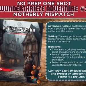 Motherly Mismatch (the Wunderthrieze Adventures #2) - D&D One Shot ...