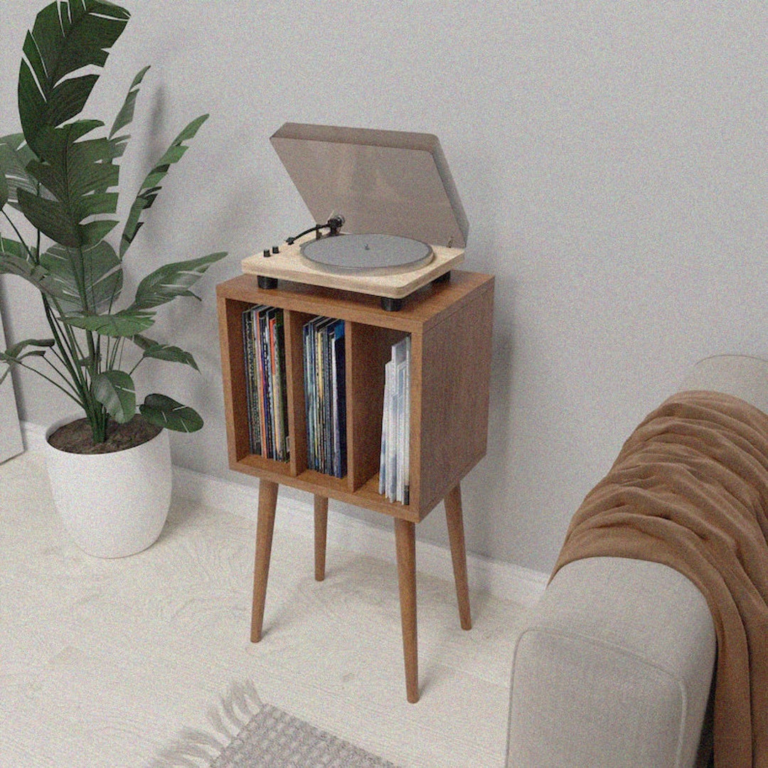 Pine Wood Record Player Stand Vinyl Record Display - Etsy