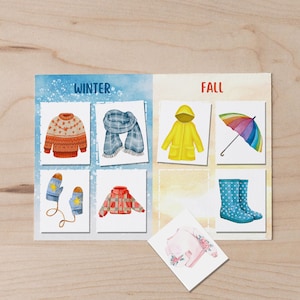 Seasons Wheel & Weather Montessori Printable, Interactive Preschool ...
