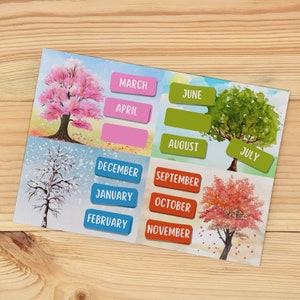 Seasons Wheel & Weather Montessori Printable, Interactive Preschool ...