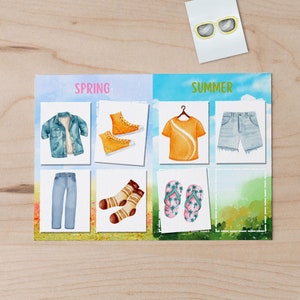 Seasons Wheel & Weather Montessori Printable, Interactive Preschool ...