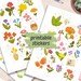 70 Cute Flowers Printable Stickers, Digital Planner Stickers, Happy ...