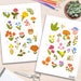 70 Cute Flowers Printable Stickers, Digital Planner Stickers, Happy ...