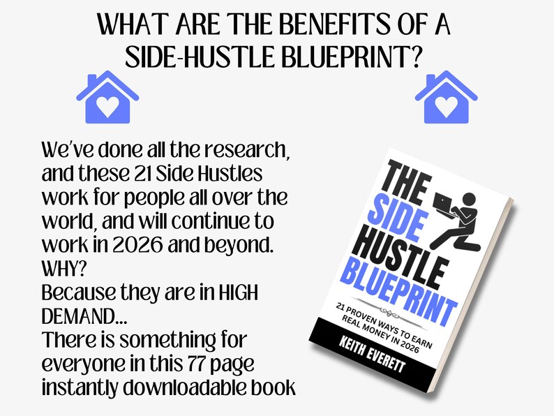 Side Hustle Blueprint, 21 Ways to Earn Money in 2026 (PDF) - Etsy