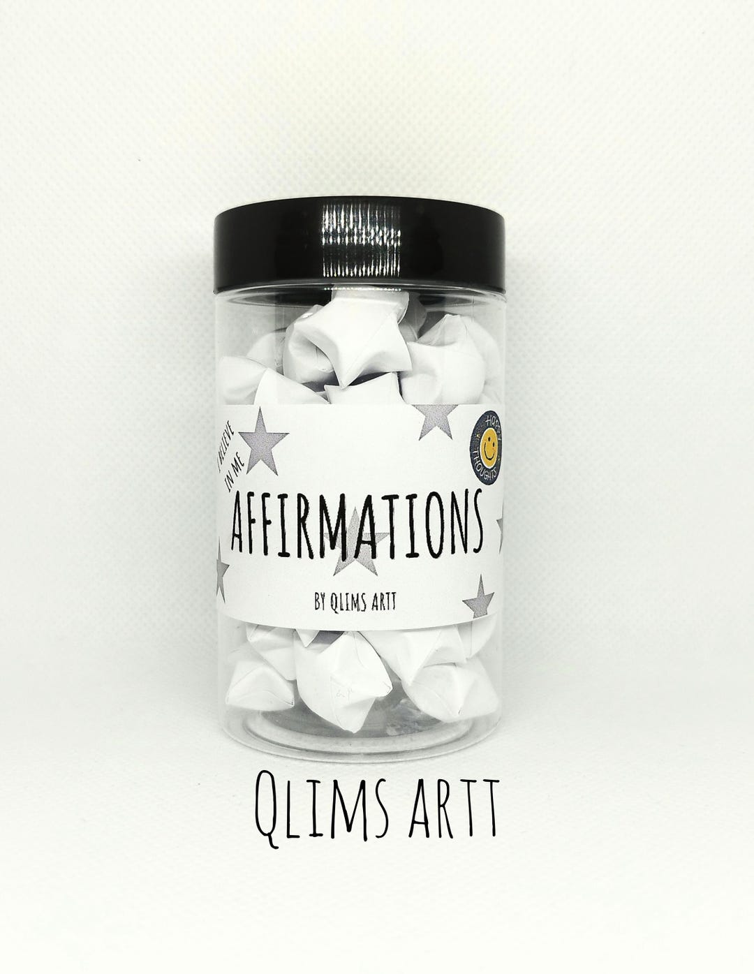 Paper Stars With Affirmation Quotes in a Jar, for Daily Dose of ...