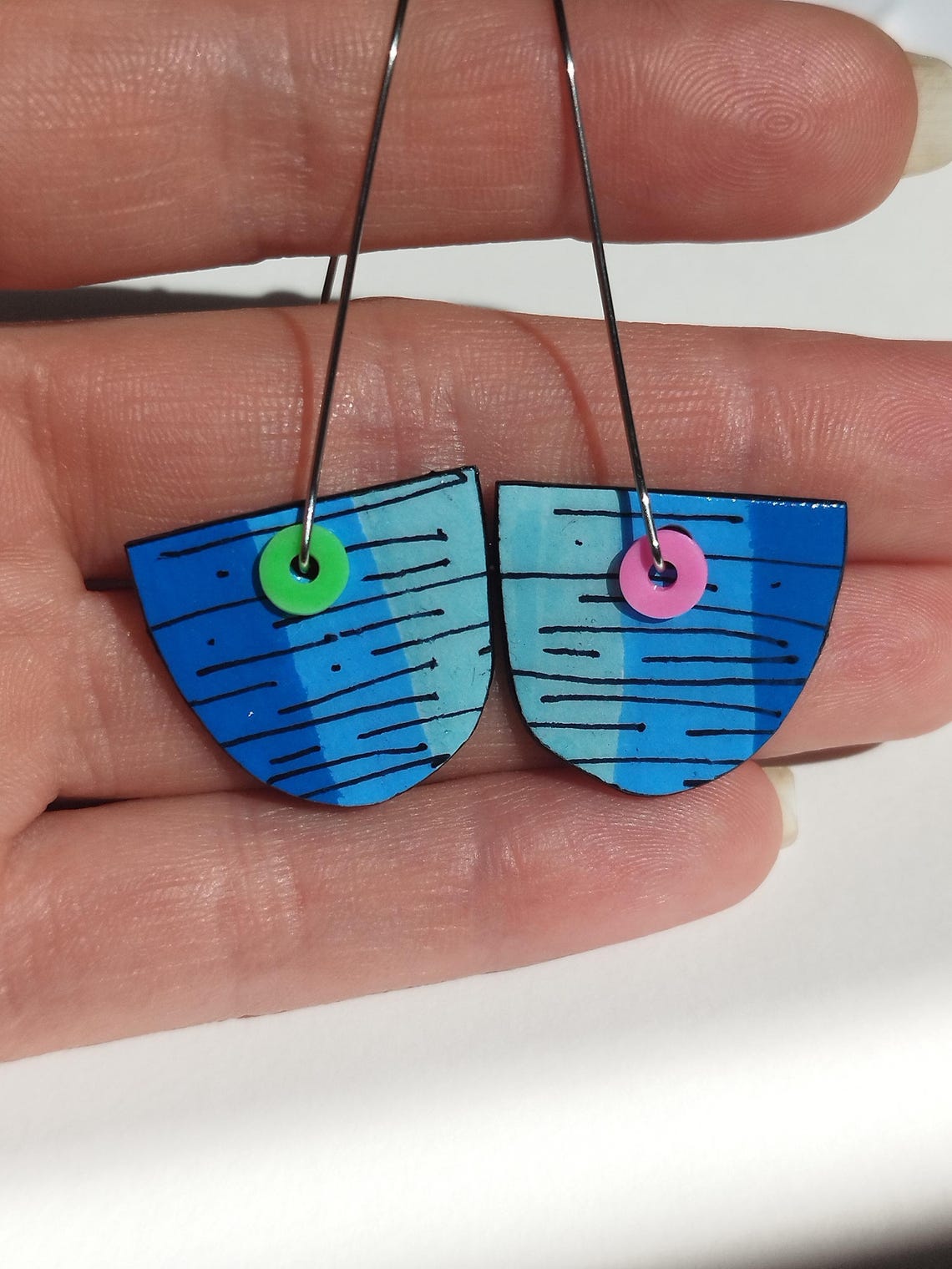 Summer Vibes Paper Earrings, Lightweight and Eco Friendly Handmade ...