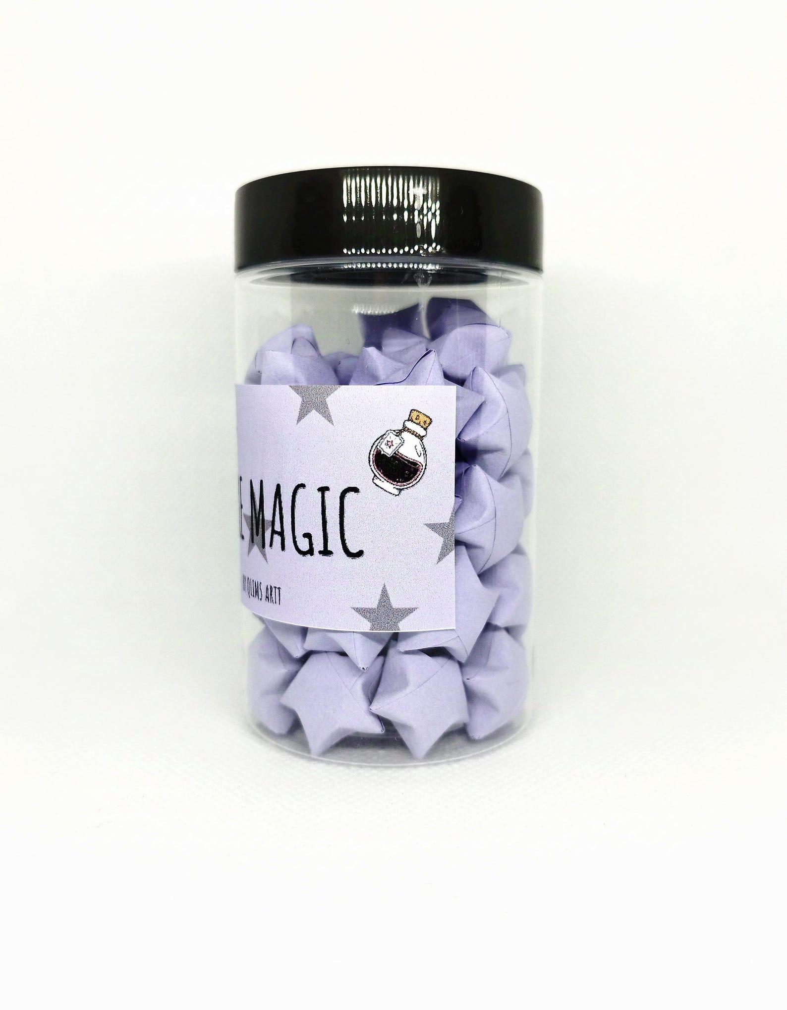Paper Stars in a Jar With Magic Life Quotes/origami Lucky Stars 3d for ...