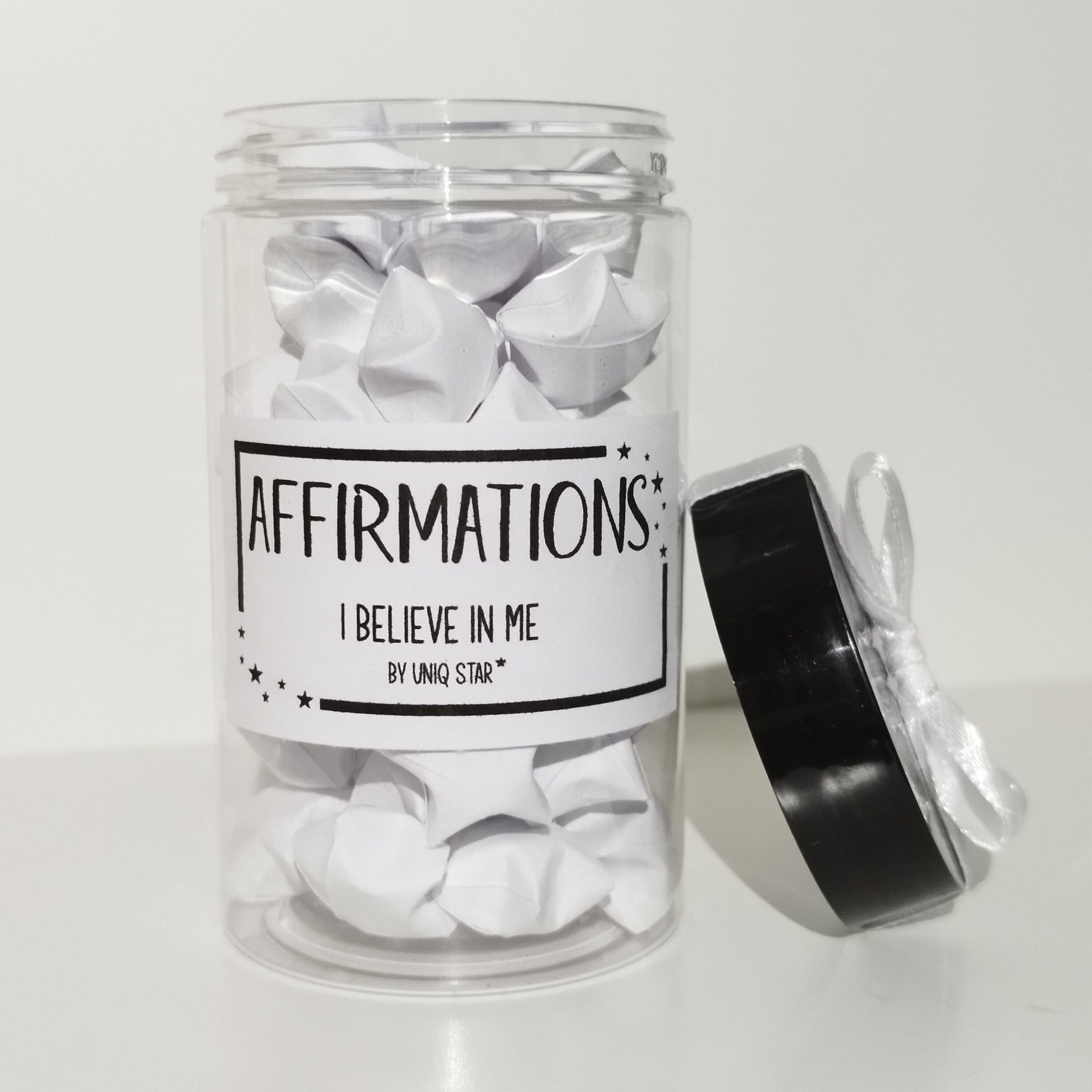 Paper Stars With Affirmation Quotes in a Jar, for Daily Dose of ...