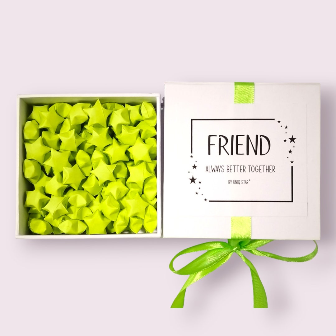 Paper Stars in a Personalized Box With Friend Quotes/100 Origami Lucky ...