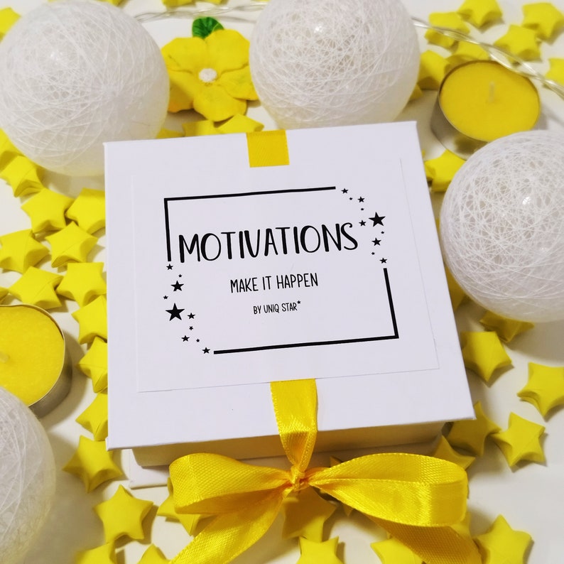 100 Paper Stars With Motivational Quotes in a Handmade Gift Box ...