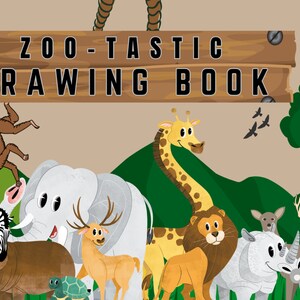 Zoo-tastic Trace & Color: A Fun Adventure With Animals - Etsy