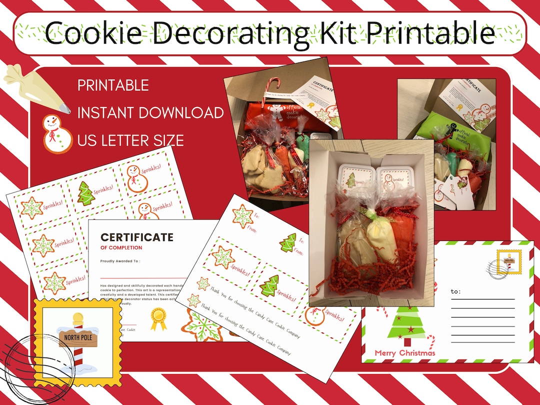 Christmas Cookie Decorating Kit Printable - Etsy