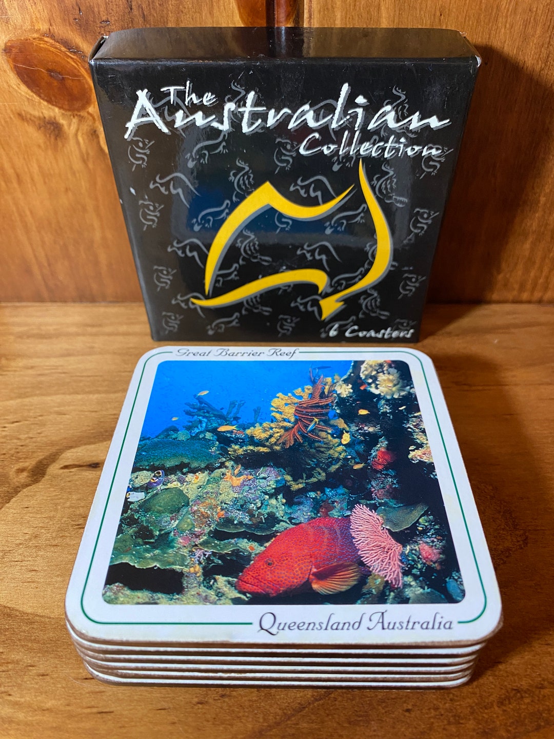 Vintage Great Barrier Reef Coasters: Queensland Tropical Fish, Set of 6 ...