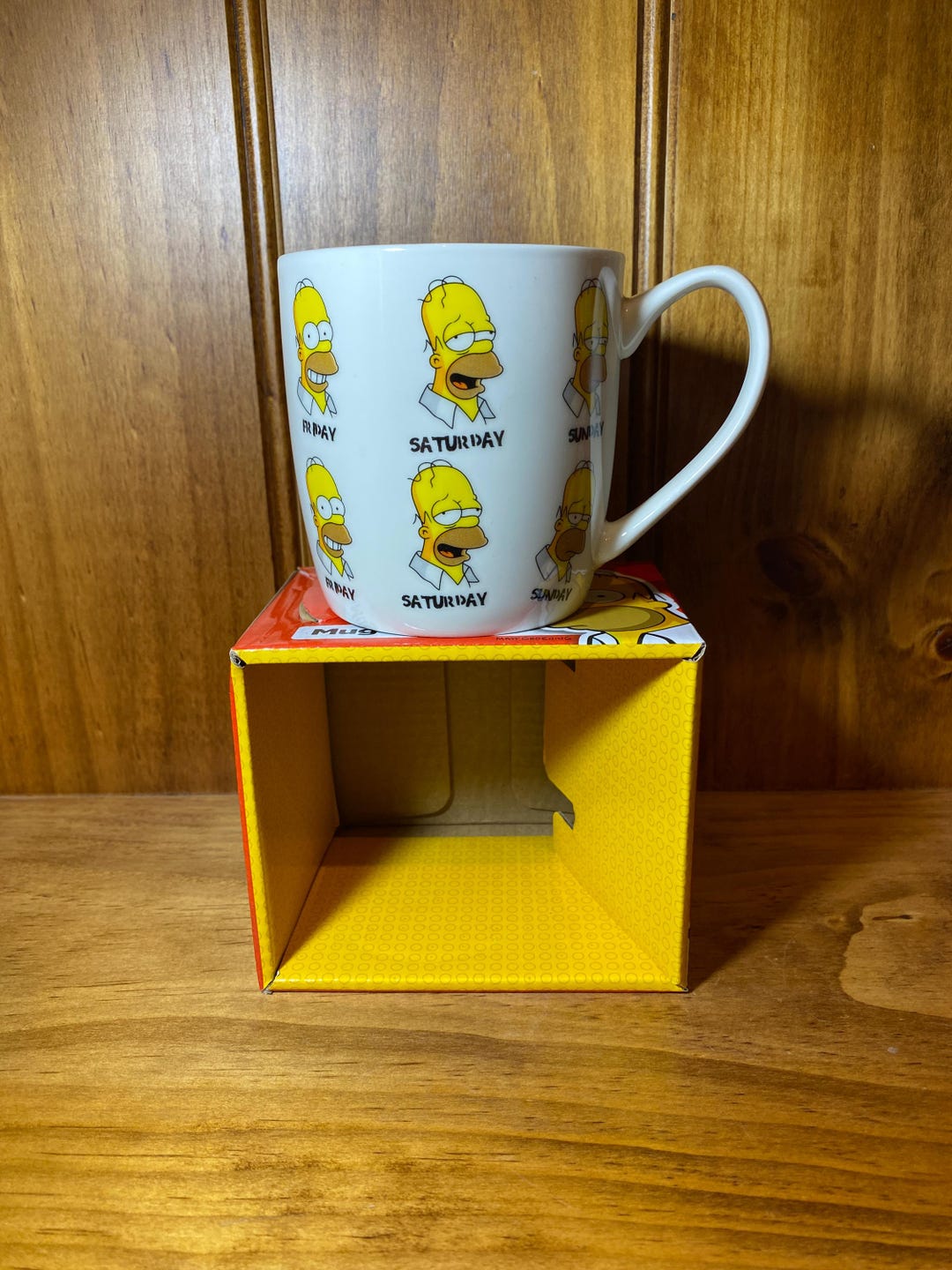 THE SIMPSONS - Unused Mug With Box - Homer Expressions 7 Days per Week ...