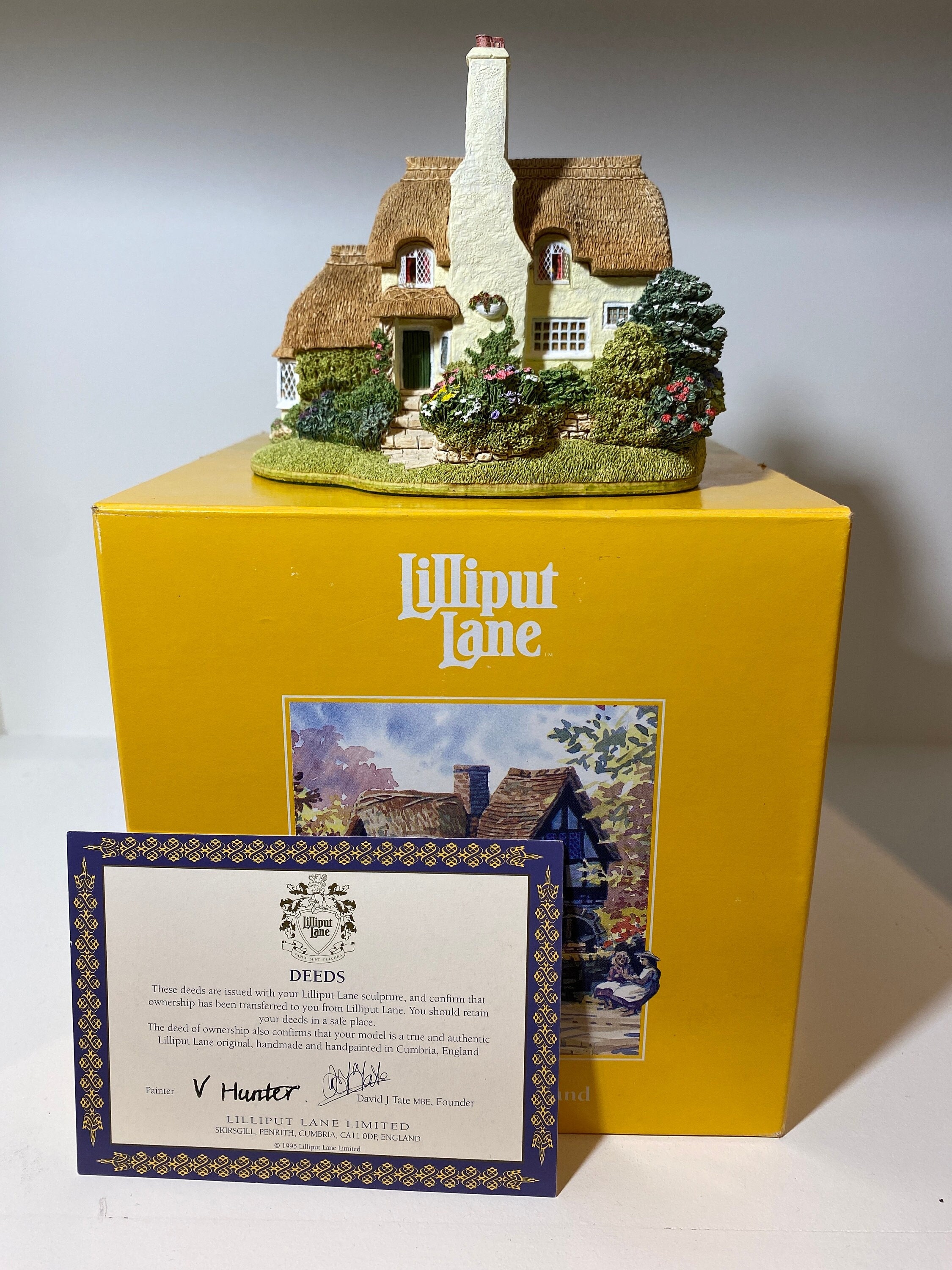 PORLOCK DOWN Lilliput Lane 1995 Vintage Miniature Cottage With Deed ...