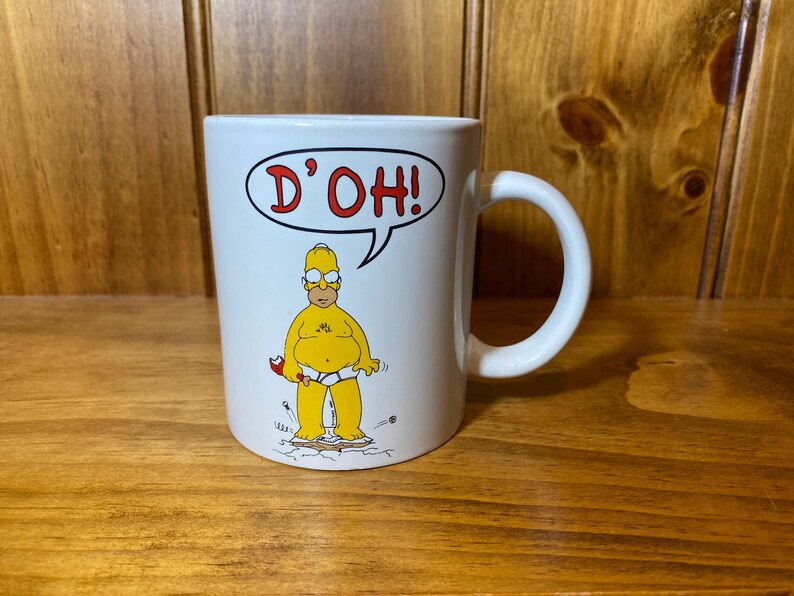 THE SIMPSONS - Vintage Unused Mug - Homer in Underpants "d"oh!" - Etsy