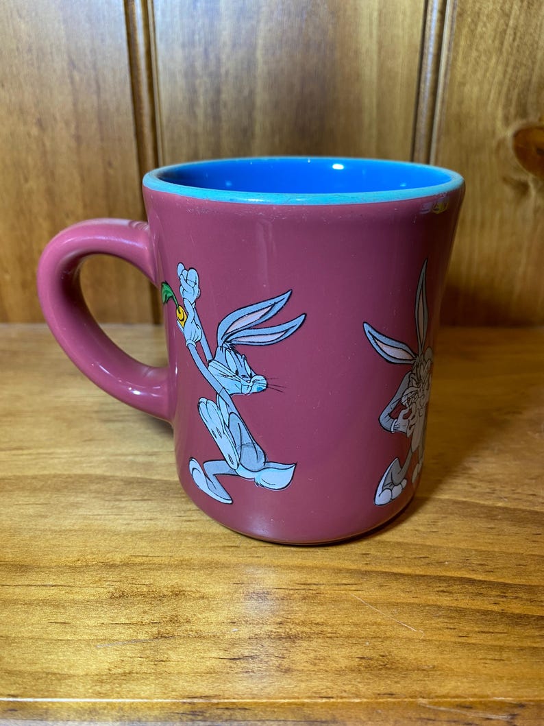 VINTAGE (1998) Warner Bros (TM) Bugs Bunny Crimson Mug - Etsy