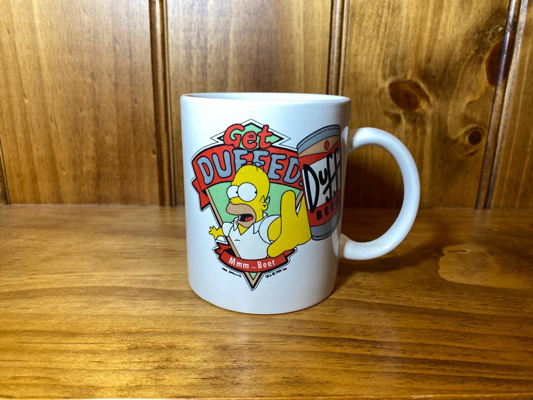 THE SIMPSONS - Vintage Unused Mug (1999) - Duff Beer "get Duffed" - Etsy