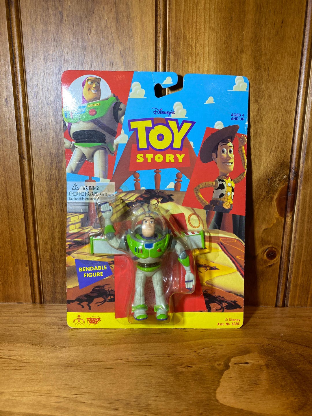 TOY STORY - Buzz Lightyear Vintage Toy Bendable Figure Disney Think Way ...