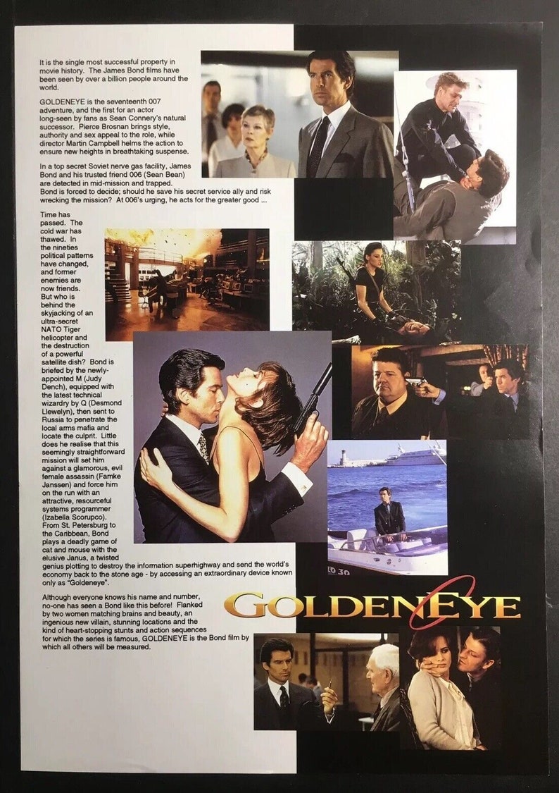 GOLDENEYE Original Australian Advance Lobby Movie Mini Poster - (1995 ...