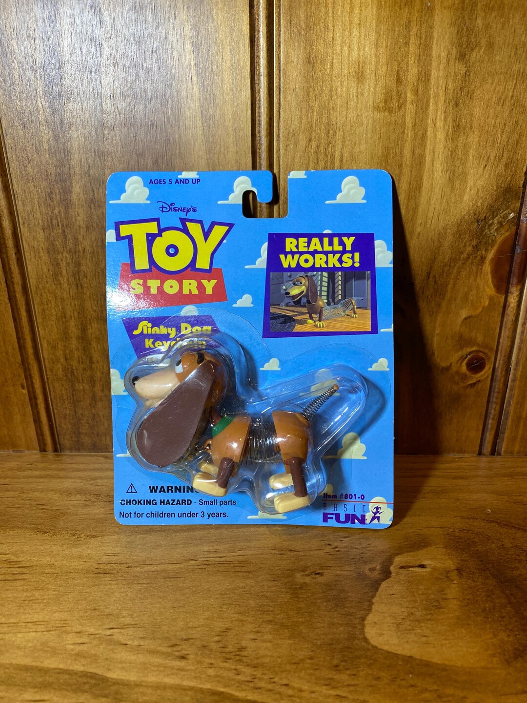 TOY STORY Slinky Dog Vintage Toy Keychain Figure Disney Basic Fun 1995 ...