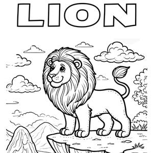 Animal Vocabulary Coloring Pages Educational Digital Download for Kids ...