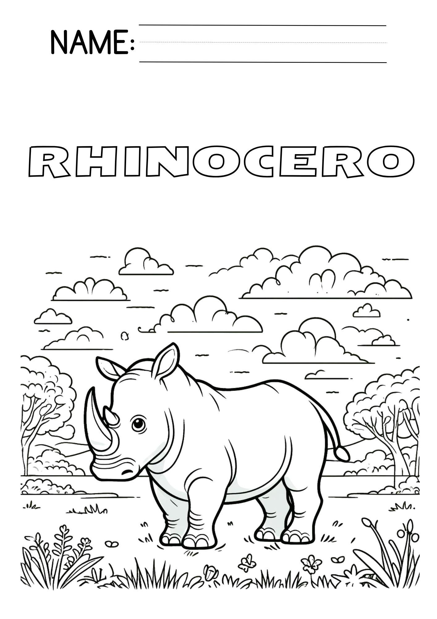 Animal Vocabulary Coloring Pages Educational Digital Download for Kids ...