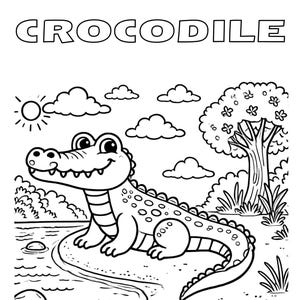 Animal Vocabulary Coloring Pages Educational Digital Download for Kids ...