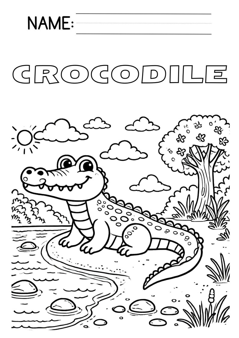 Animal Vocabulary Coloring Pages Educational Digital Download for Kids ...